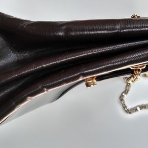 beMay New York | Bags | Be May Vintage Brown Purse With Gold Chain ...